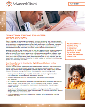 Fact Sheet: Dermatology Solutions for a Better Clinical Experience