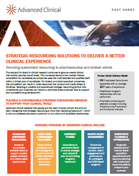 Fact Sheet: Strategic Resourcing Solutions to Deliver a Better Clinical ...