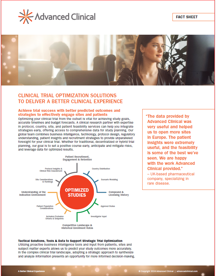 Fact Sheet: Trial Optimization Solutions